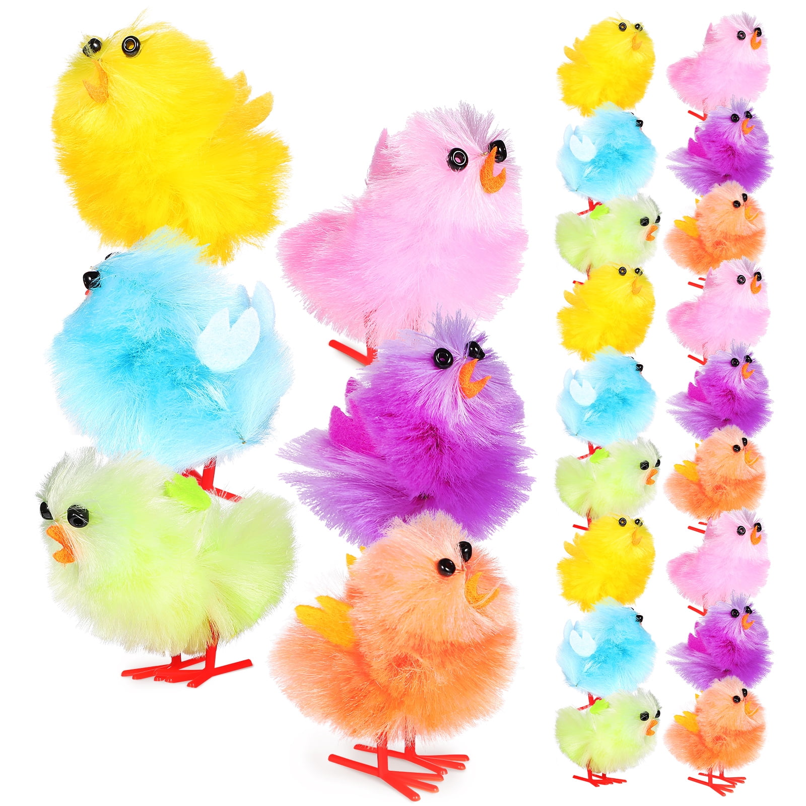 36 Pcs Chick Decorative Fluffy Chicks Decorations - Walmart.com