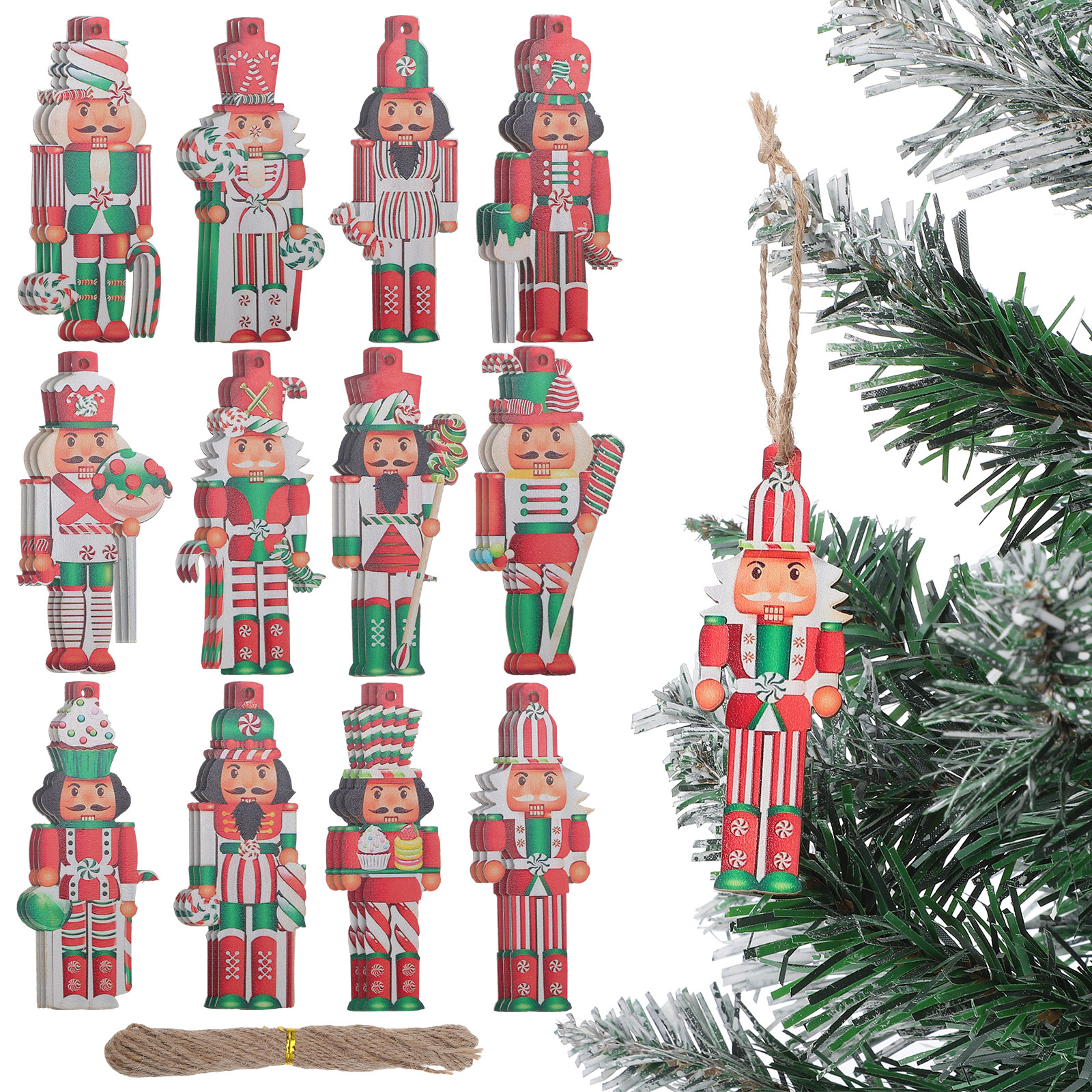 36 Pcs Christmas Nutcracker Soldier Nutcrackers Decor Pendant - Walmart.com