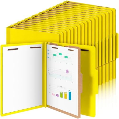 36 Pcs Classification Folders Letter Size, 1 Divider Pressboard File ...