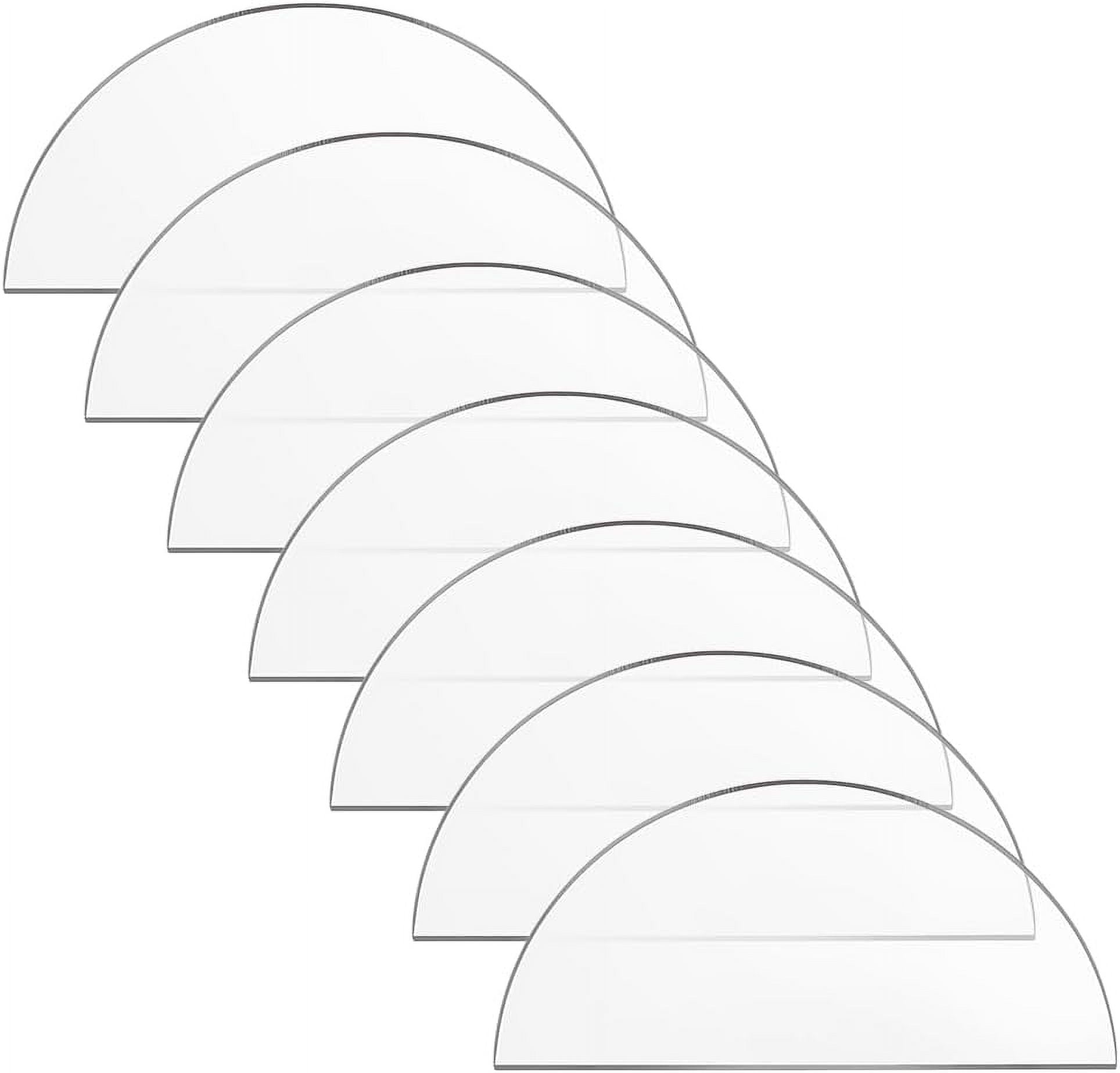 36 Pcs Clear Acrylic Wedding Place Cards 3.9x1.8inch Half Circle Place Sign DIY Blank Escort ...