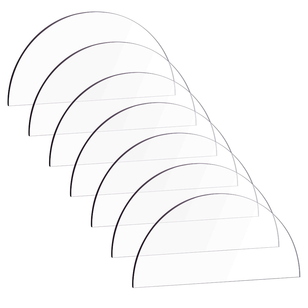 36 Pcs Clear Acrylic Wedding Place Cards 3.9x1.8inch Half Circle Place ...