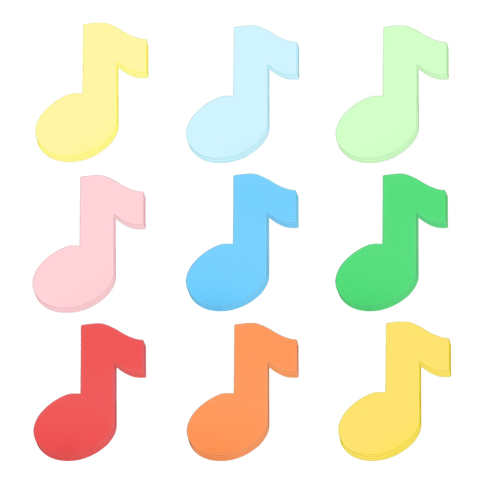 36 Pcs Colorful Music Note Paper Cutouts, Bulletin Board Cutouts Decor ...