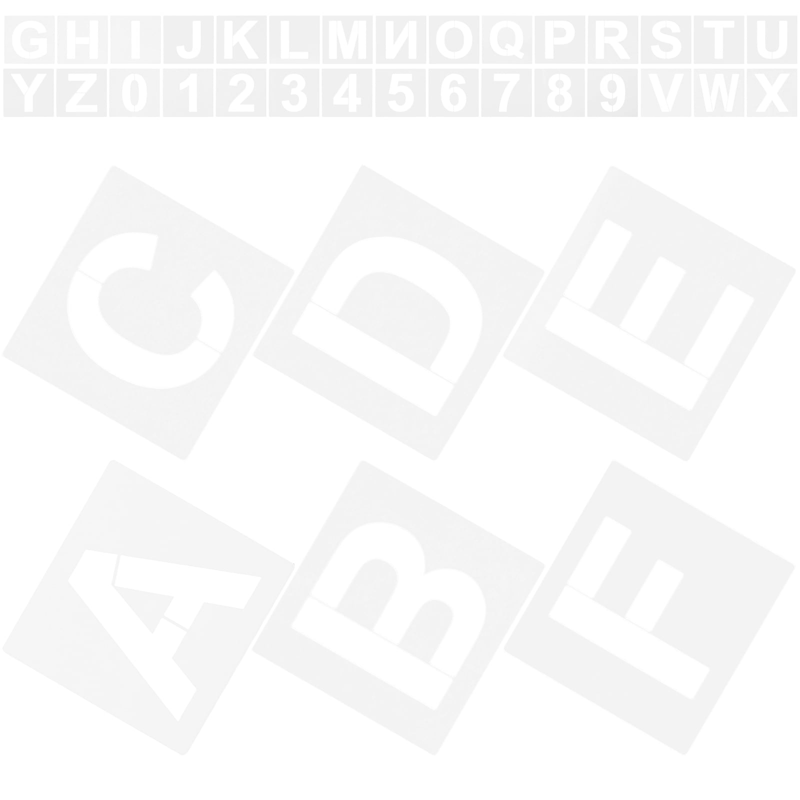 36 Pcs Decorative Stencils Spray Paint Letter Alphabet for Crafts ...