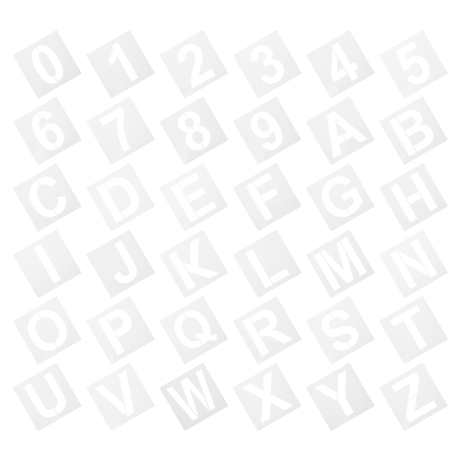 36 Pcs Alphanumeric Template Reusable Christmas Stencil Child - Walmart.com