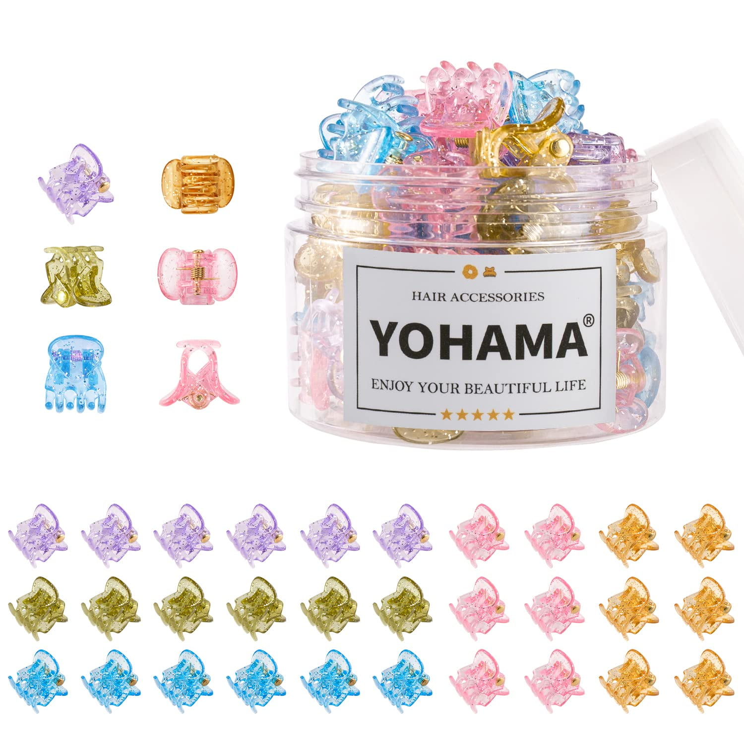 36 Pcs Durable Mini Hair Claw Clips, Great for Design Kids and Adult ...