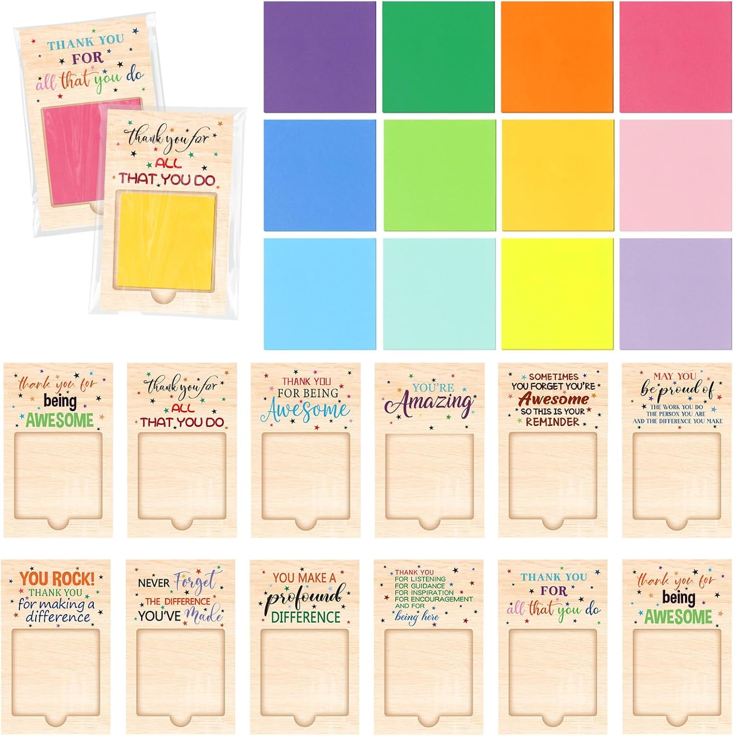 36 Pcs Employee Appreciation Gifts Inspirational Sticky Notes Pad ...