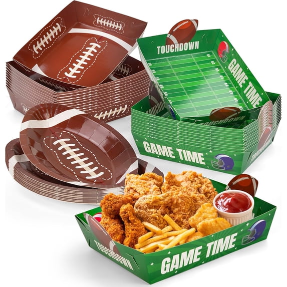 36 Pcs Football Plates Football Party Decorations,Large Paper Plates ...