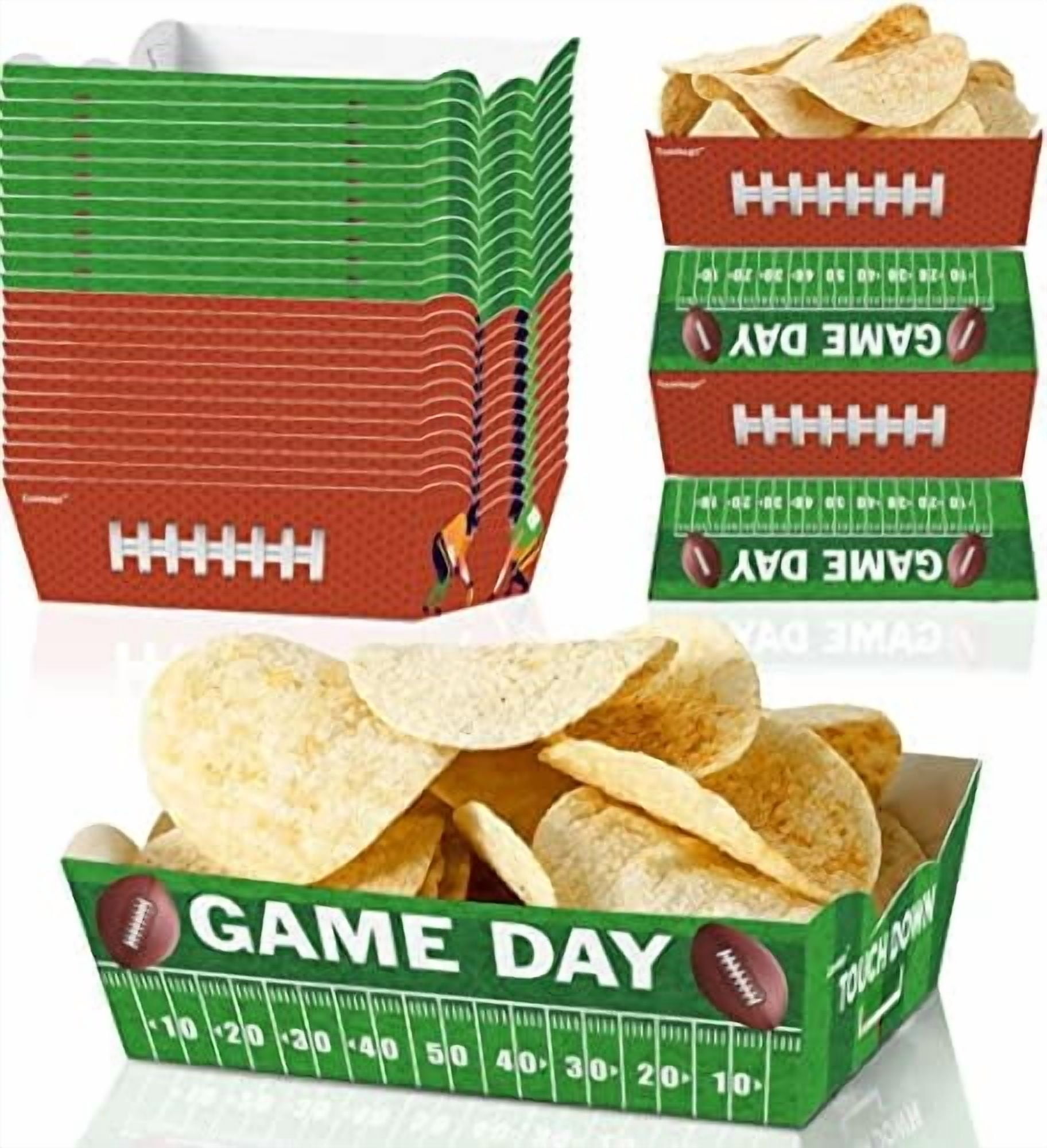 36 Pcs Football Snack Bowl Party Supplies，Football Food Trays for ...