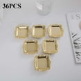 36 Pcs Golden Mini Plastic Trays,3.15×3.15 Inch Multipurpose Retro ...