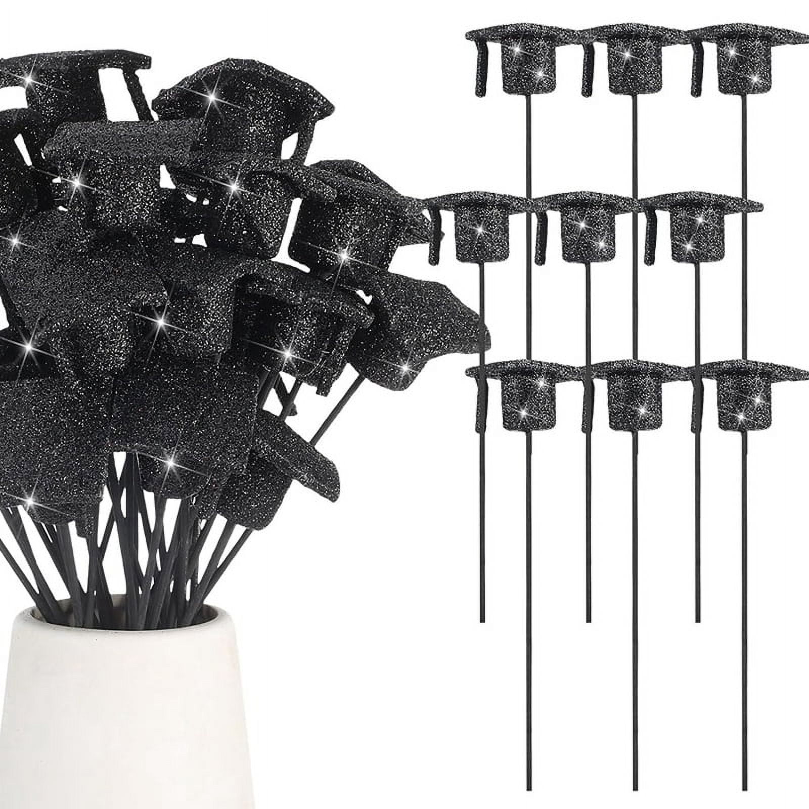 36 Pcs Graduation Cap Glitter Picks Foam Hat Picks for Grad Table ...