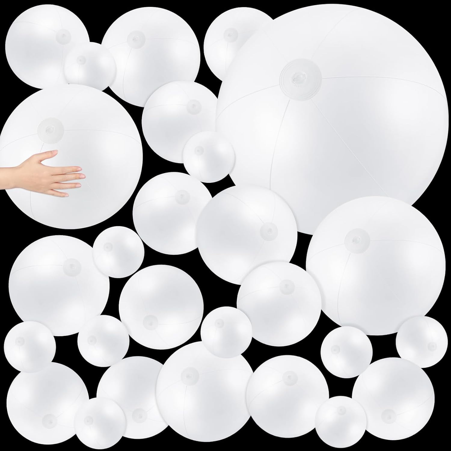 36 Pcs Inflatable Beach Balls Bulk 6" 12" 16" 24" 40" Multiple Sizes ...