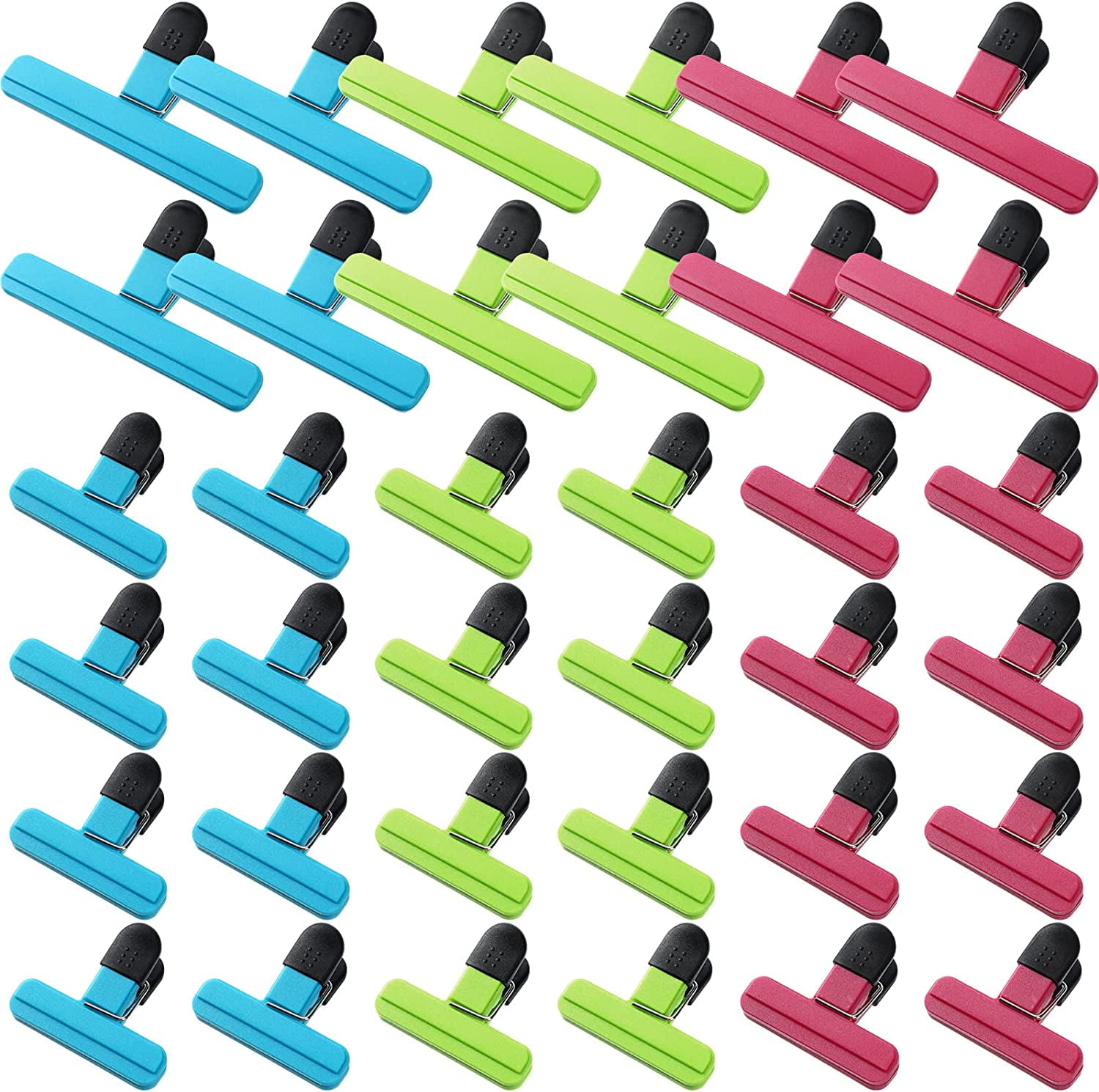 36 Pcs Large Chip Bag Clips 12 Large and 24 Small Size Plastic Food Bag ...