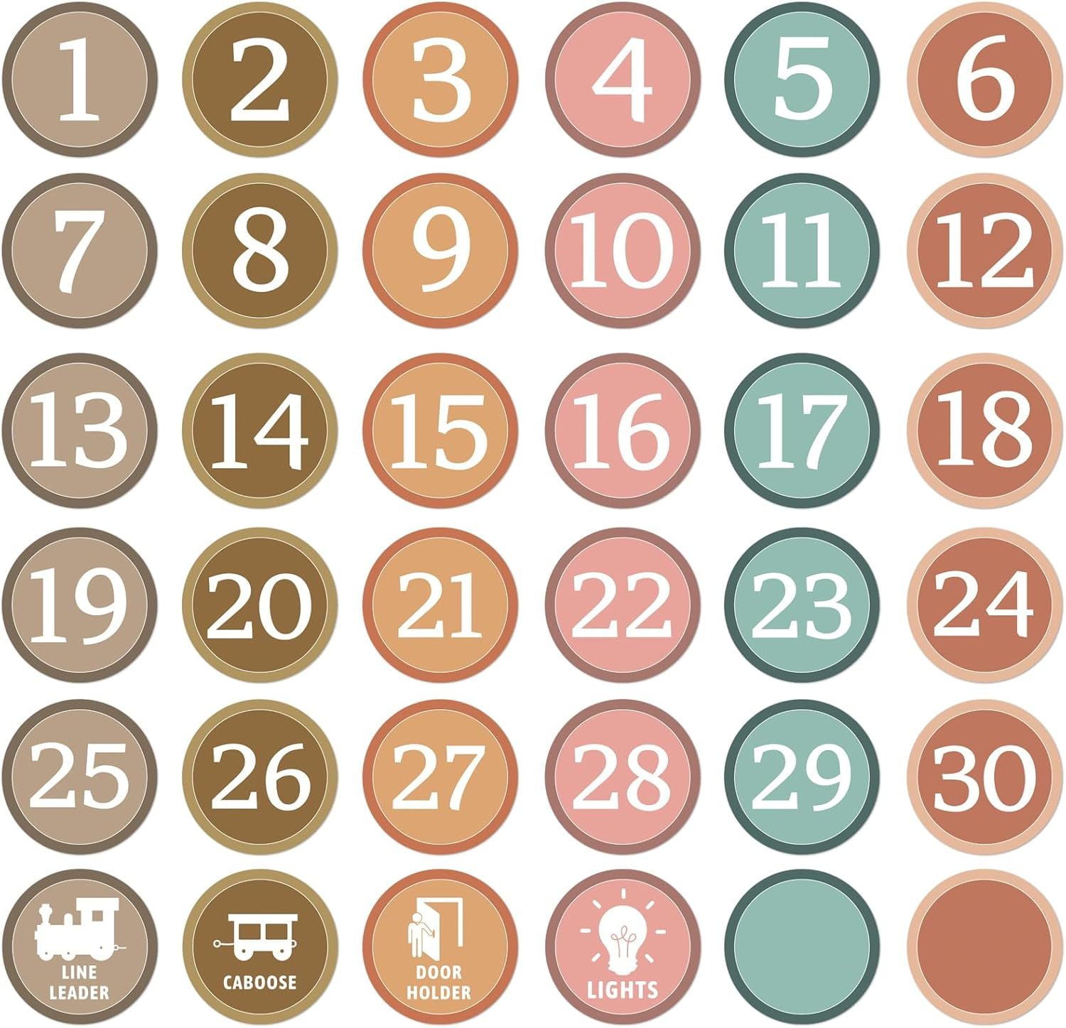 36 Pcs Large Number Stickers for Classroom Line Up Spots for Classroom ...