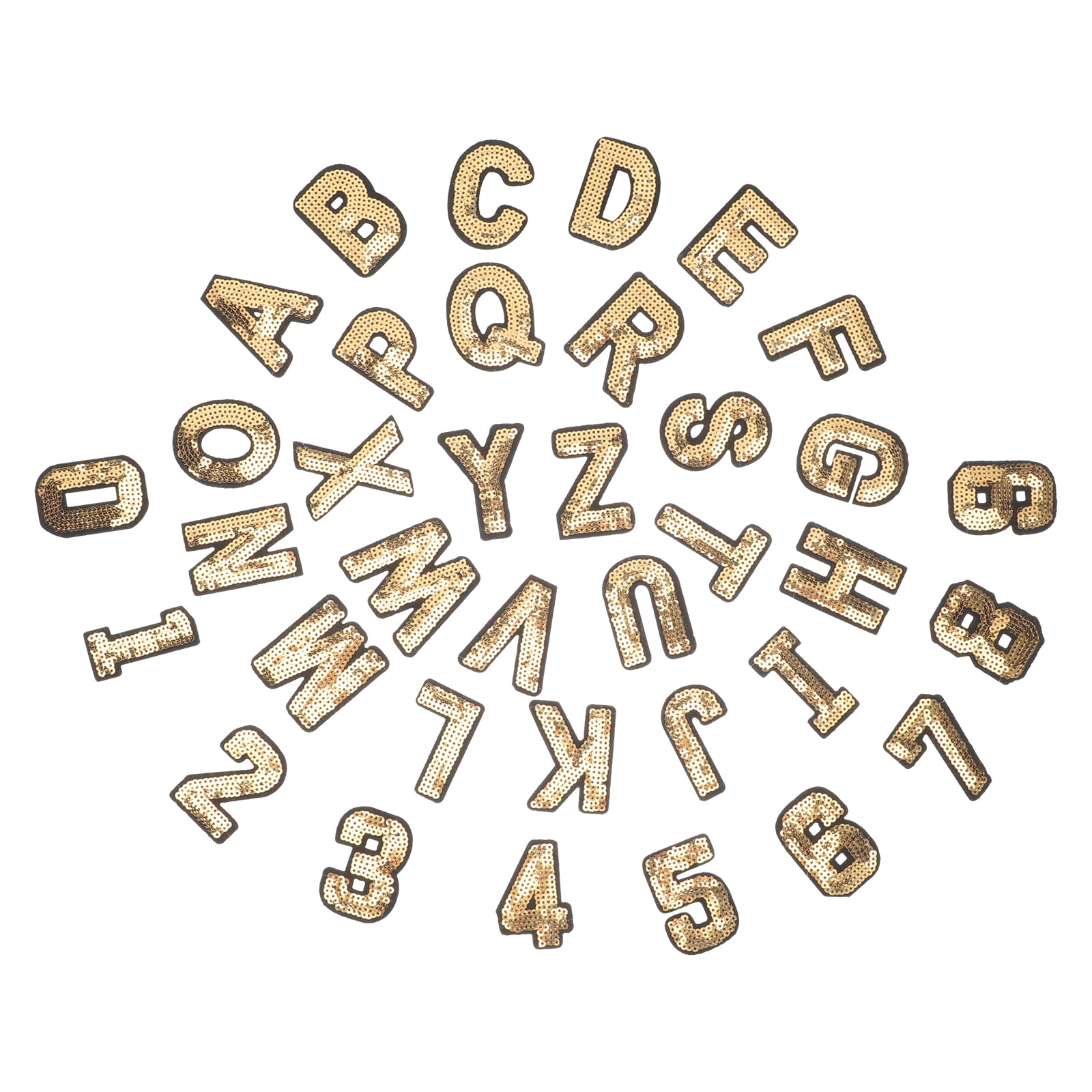 36 Pcs Letter Ironing Sticker Embroidered Patches Letters Sewing ...