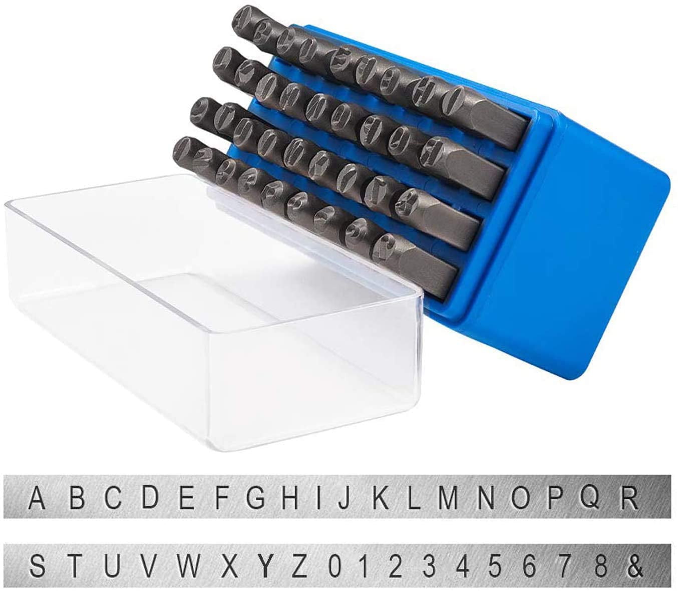 36 Pcs Letter and Number Metal Stamp Set 1/4 inch 6mm Alphabet A-Z and ...