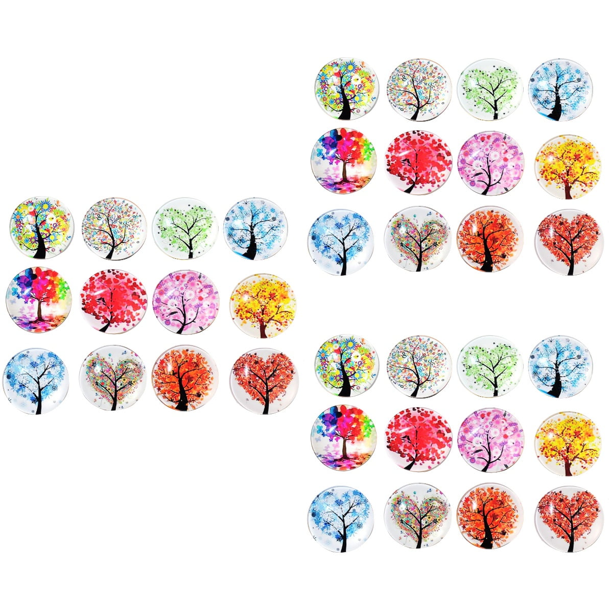 36 Pcs Life Tree Landscape Tree Refrigerator Magnets Whiteboard Magnets ...