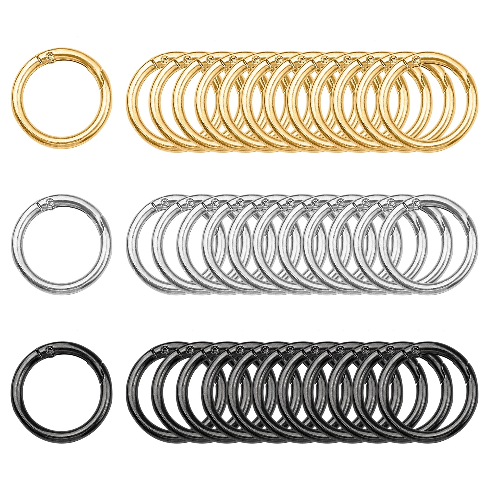36 Pcs Mini Locking Carabiner Clip Small Keychain Rings for Purses ...