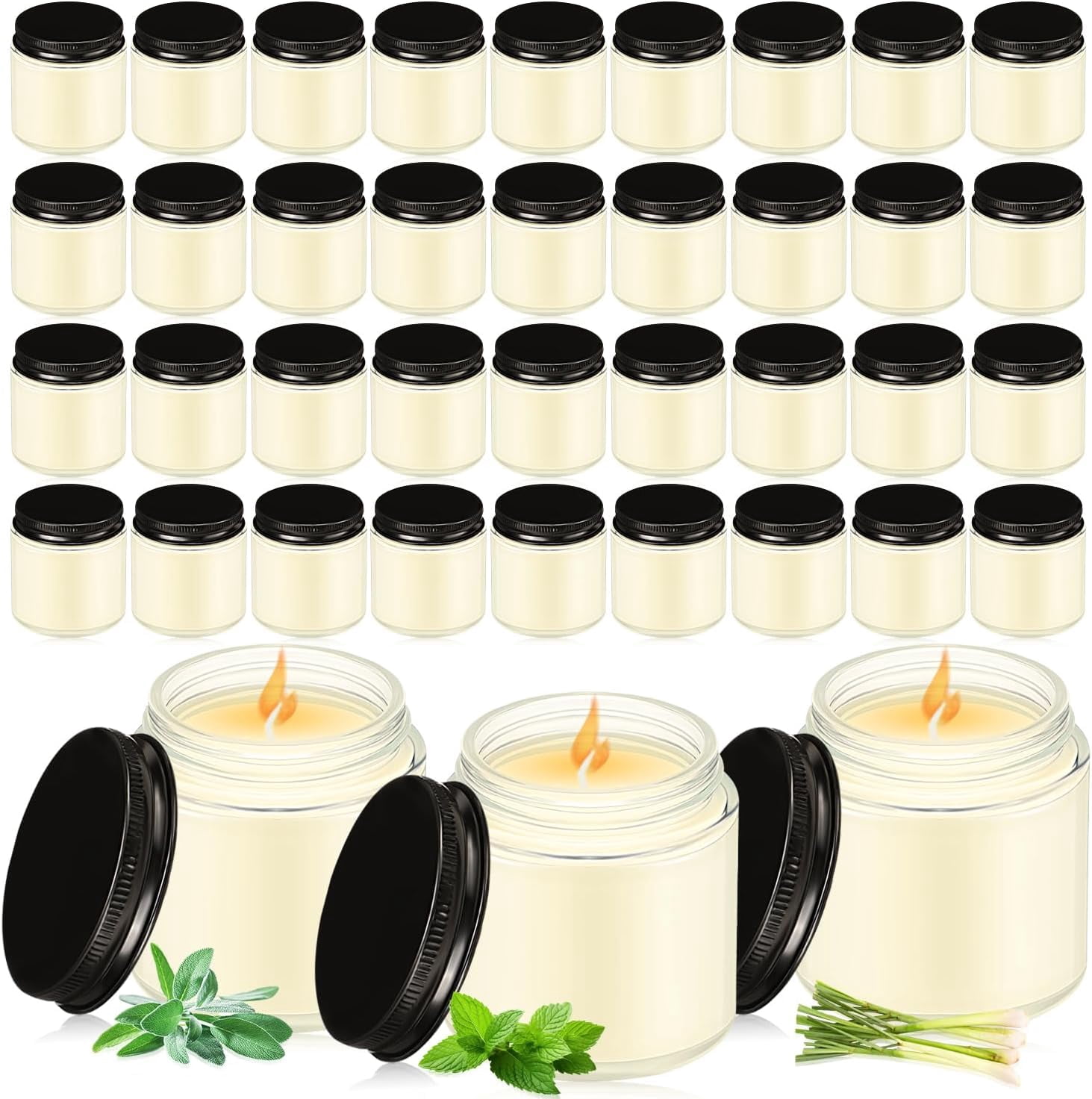 36 Pcs Mini Mason Jar Candles 4 oz Small Scented Jar Candles Mini ...