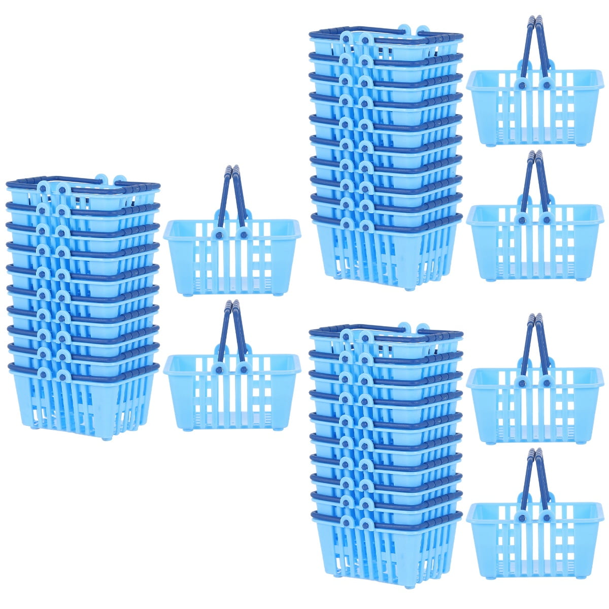 36 Pcs Mini Shopping Basket Toy Baby Food Hamper Kids Fruit Plastic ...