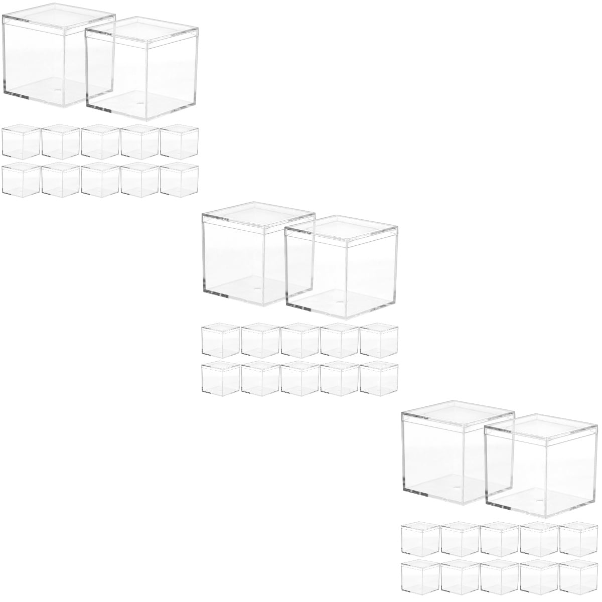 36 Pcs Mini Transparent Square Box Packing Clear Favor Boxes Candy ...