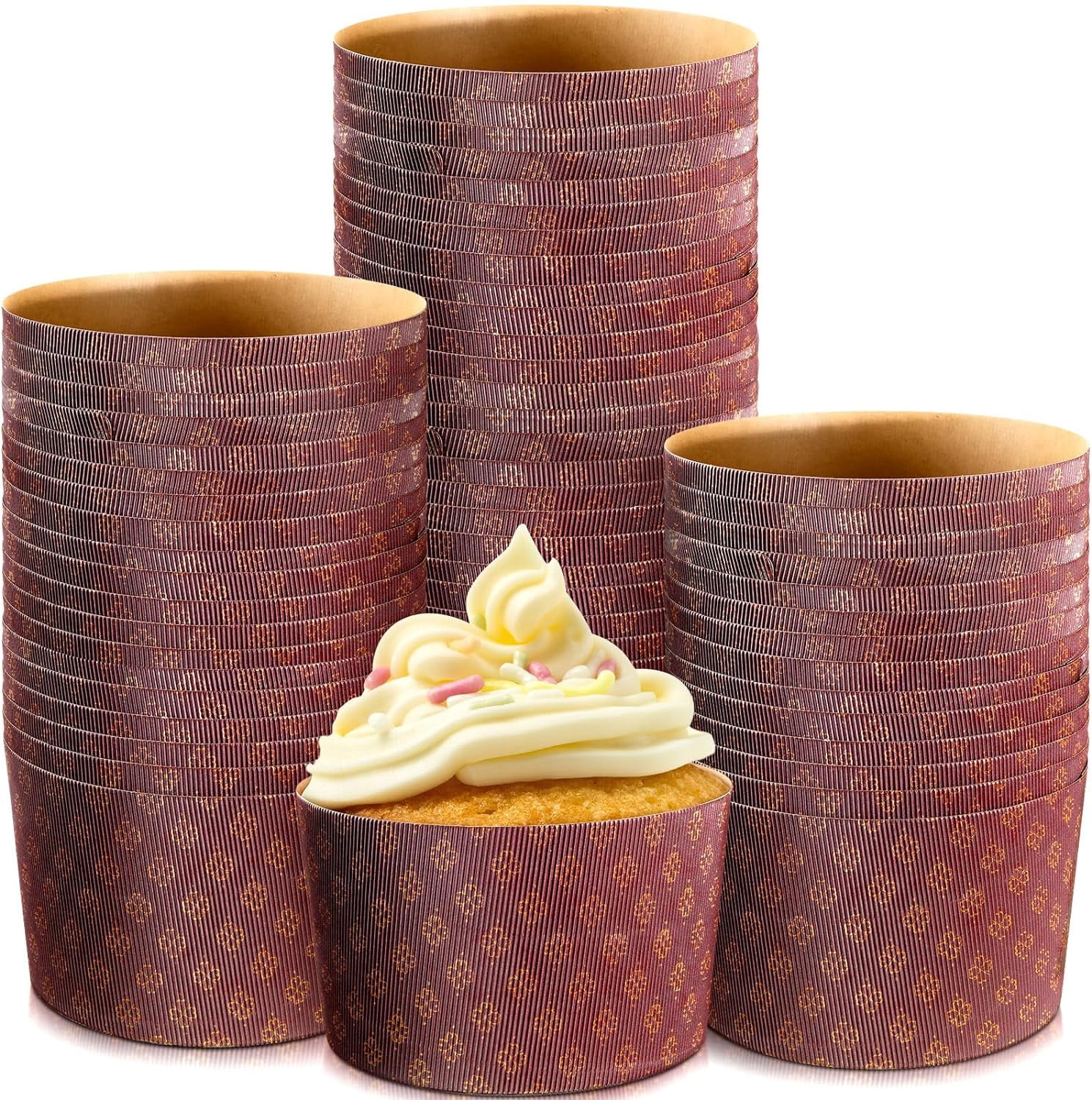 40 Pcs Panettone Paper Mold Easter Bread Paper Molds Corrugated ...