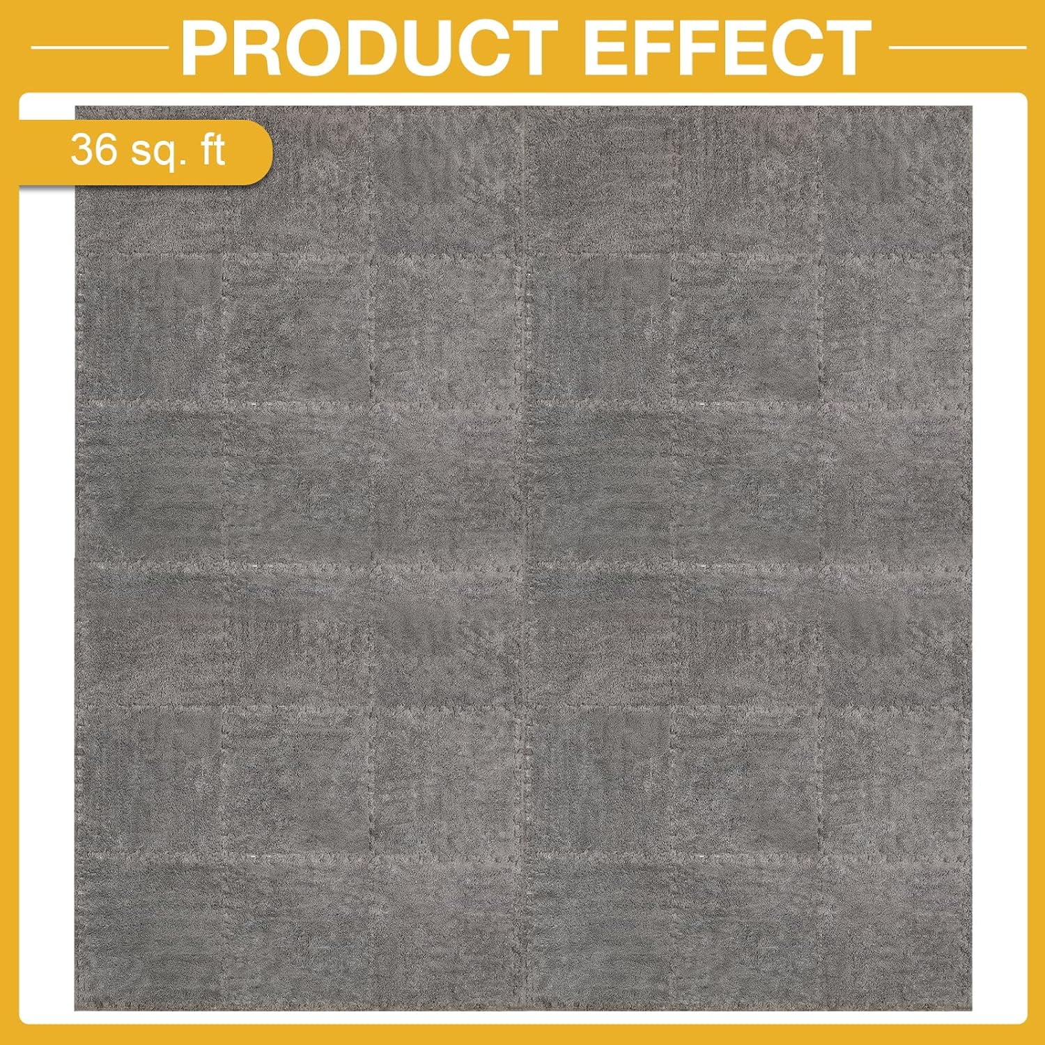 36 Pcs Plush Interlocking Carpet Tiles, Non-Toxic Shaggy Foam Carpet ...