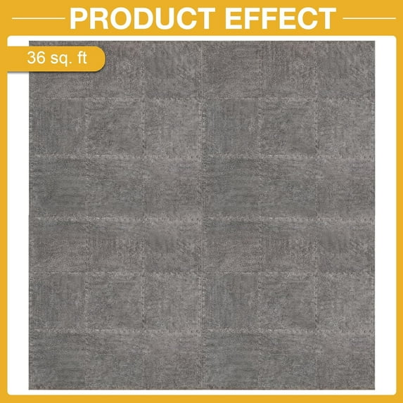 36 Pcs Plush Interlocking Carpet Tiles, Non-Toxic Shaggy Foam Carpet ...