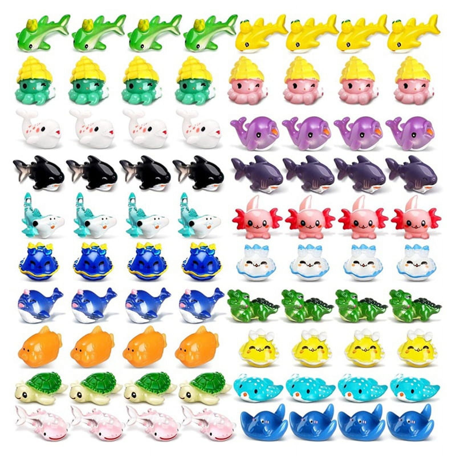 36 Pcs Resin Ocean Animal Figurines Ornaments Miniature Ocean Animals ...