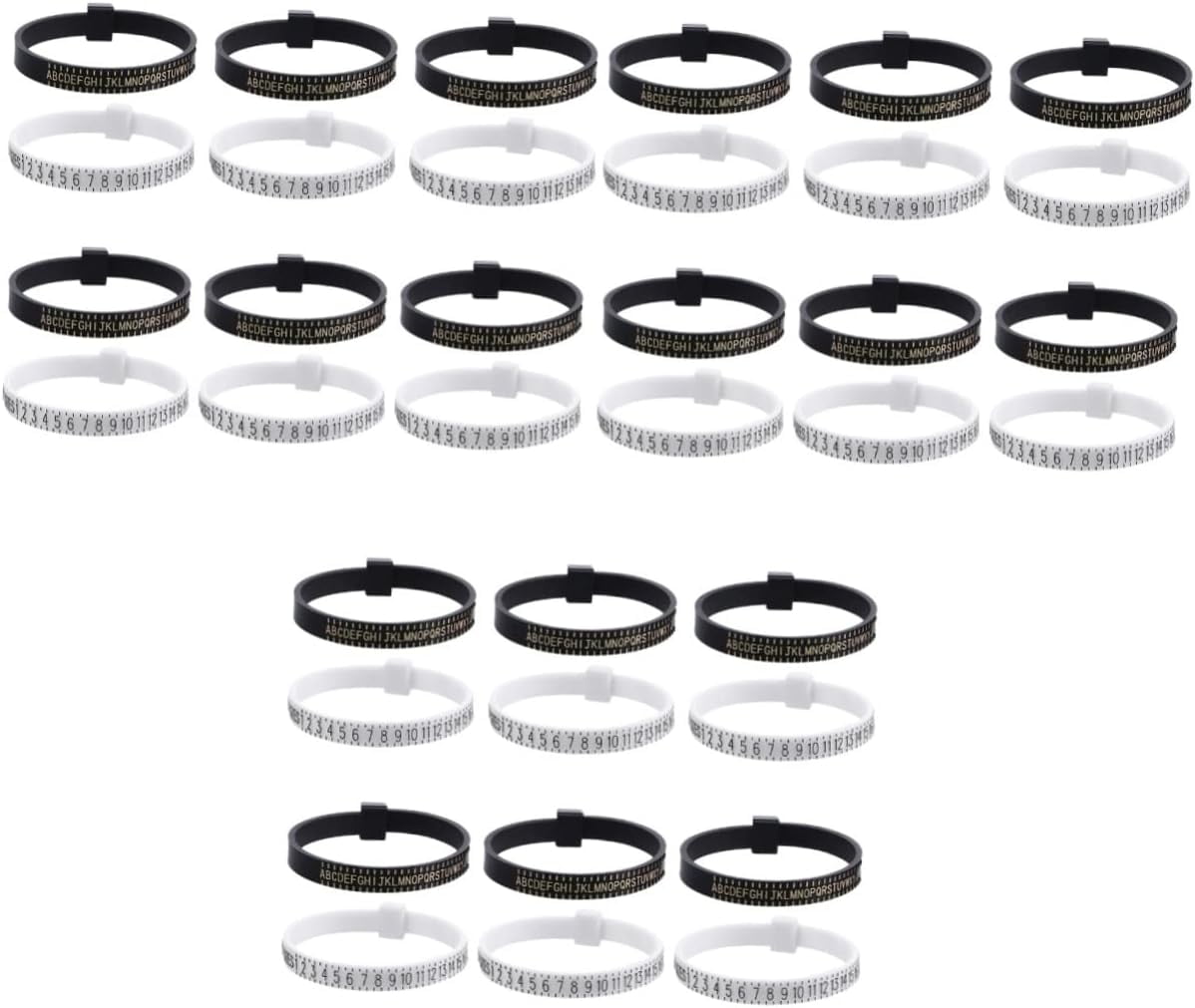 36 Pcs Ring Measurer Jewelry Ring Sizer Measure Gauge for Rings Plastic ...