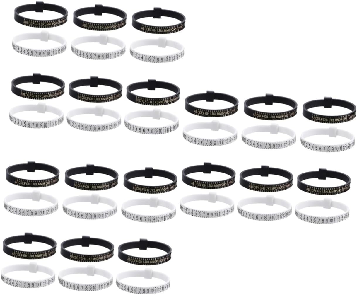 36 Pcs Ring Measurer Plastic Ring Sizer Ring Sizer Measuring Gauge ...