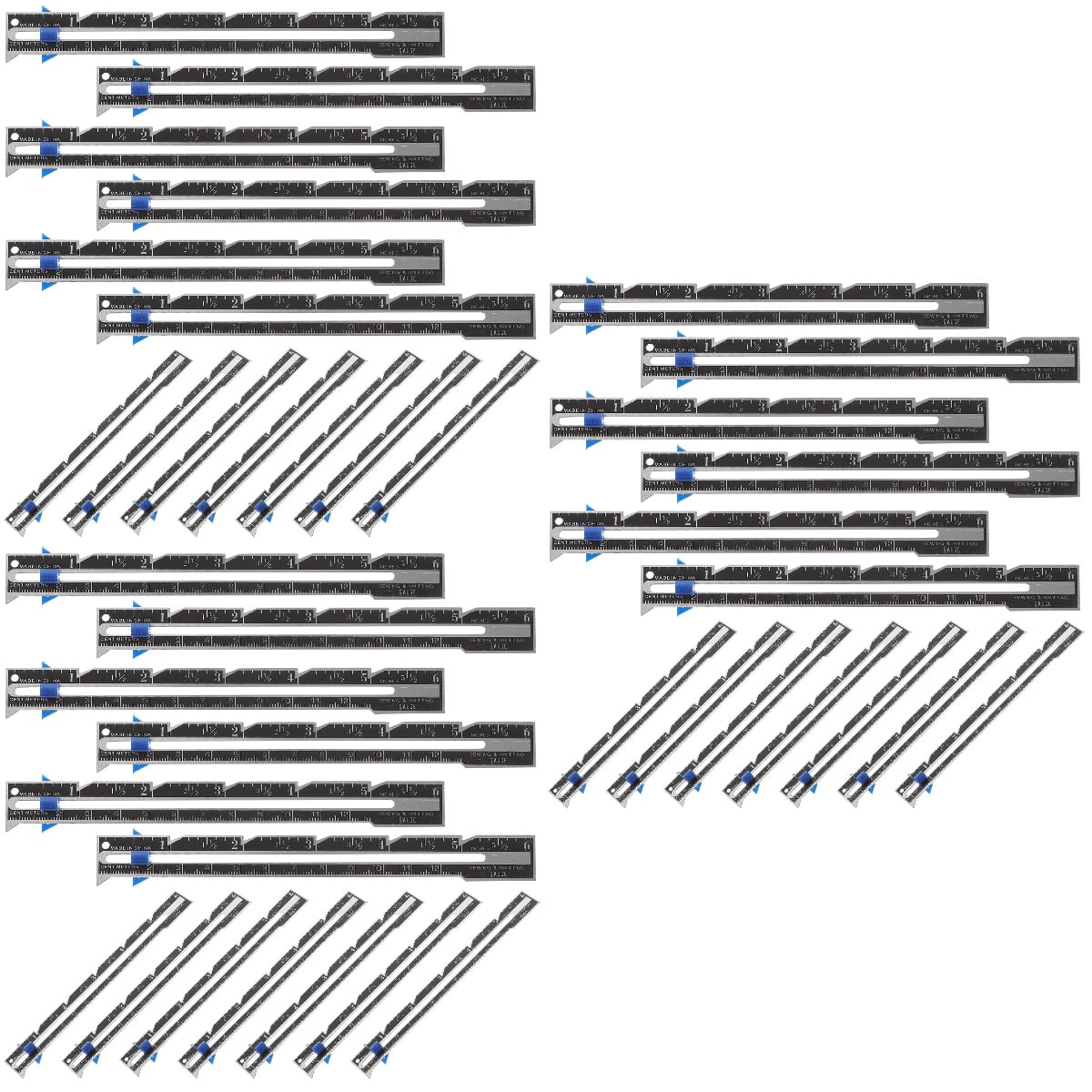 36 Pcs Sewing Gauge Fabric Sliding Gauge Button Sewing Ruler Quilting ...