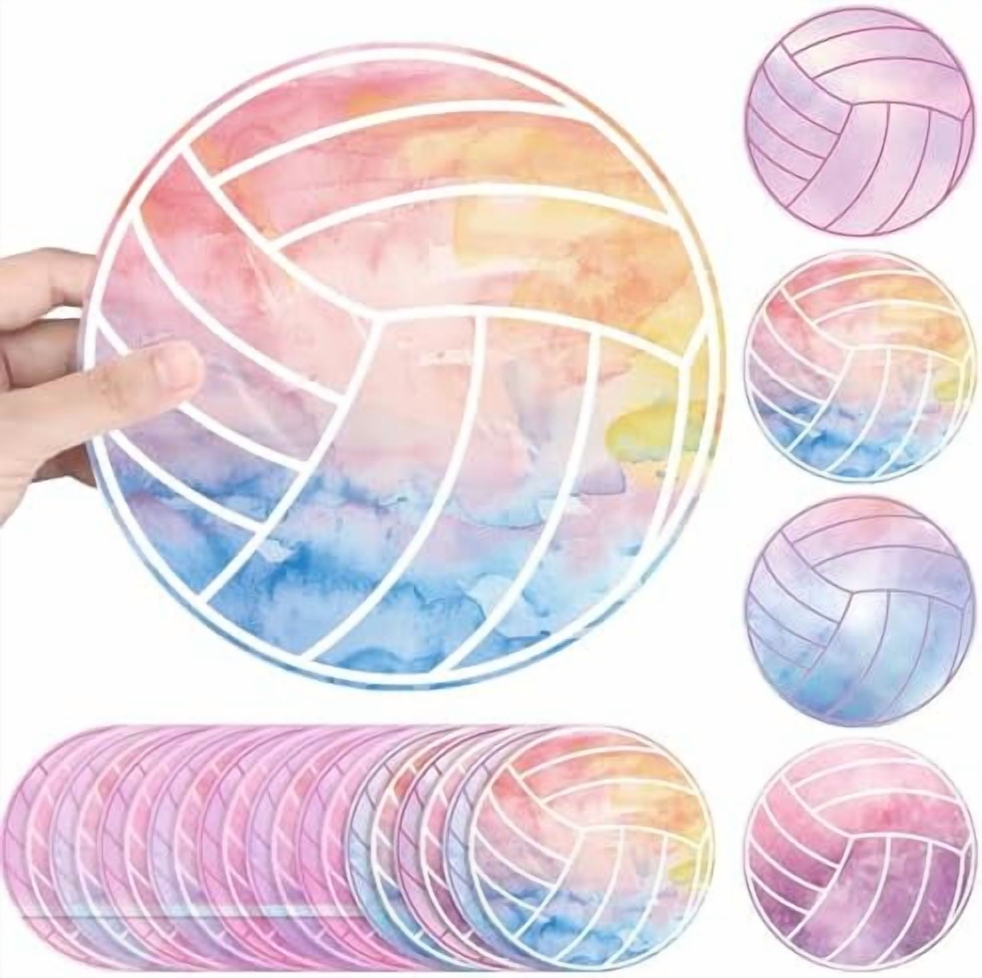 36 Pcs Volleyball Decoration for Party Bump Spike Volleyball Silhouette ...
