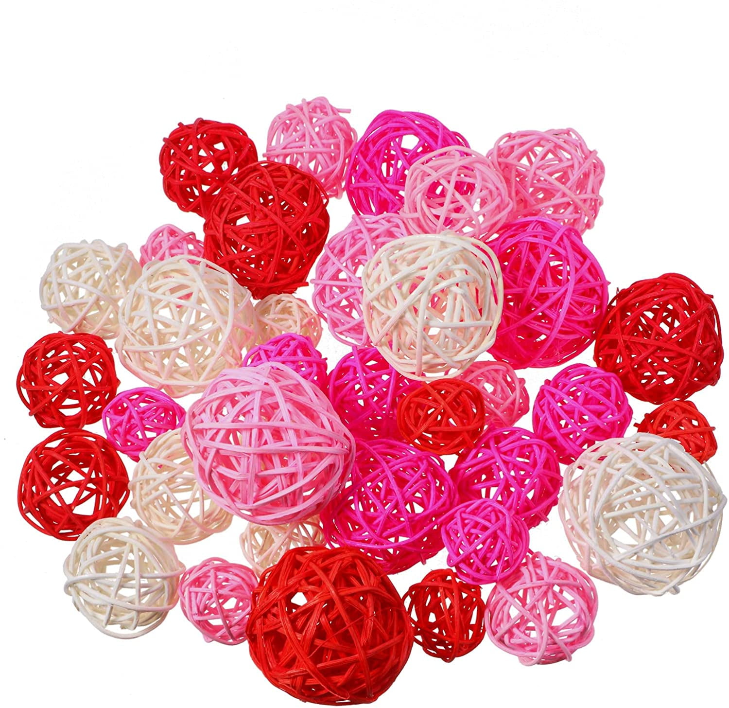 36 Pcs Wicker Rattan Balls Decorative Balls for Vase Centerpiece Bowls ...