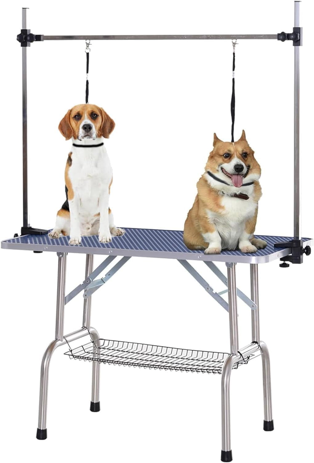 36" Pet Dog Grooming Table, Foldable Stainless Steel Frame Pet Drying ...