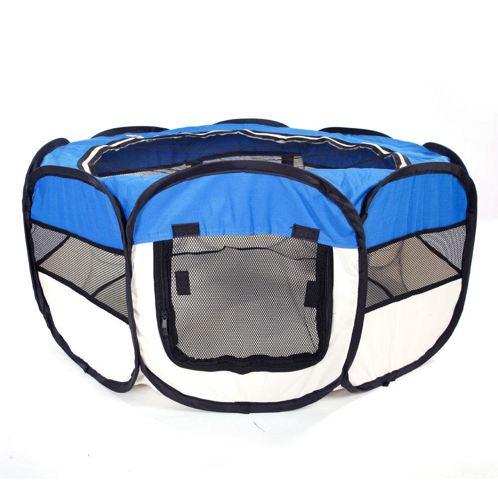 36" Pet Puppy Dog Playpen, Portable Foldable 600D Oxford Mesh Cloth ...