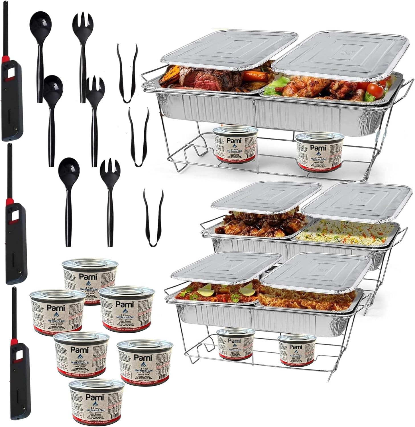 36 Piece Buffet Serving Kit Includes Chafing Kits Serving Utensils For ...