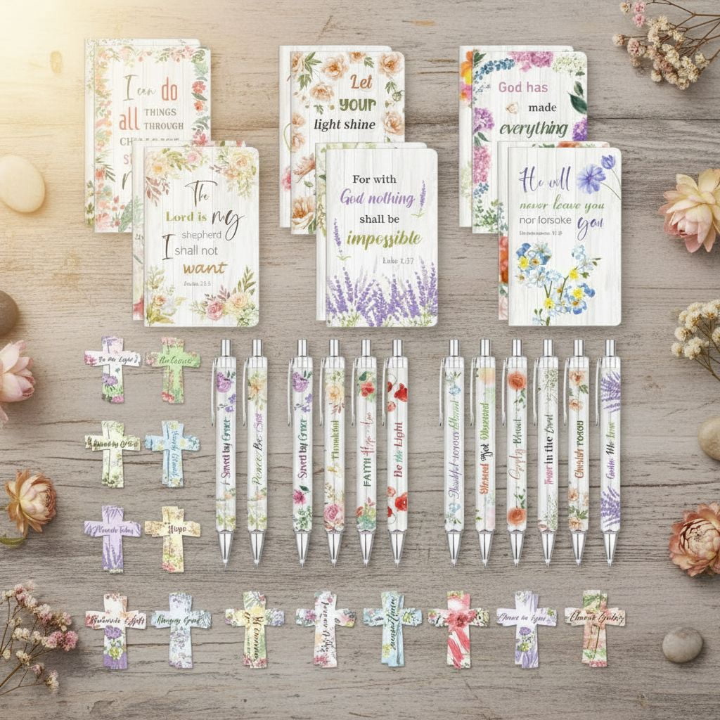 36-Piece Christian Women's Gift Set Includes 12 Mini Bible Verse ...
