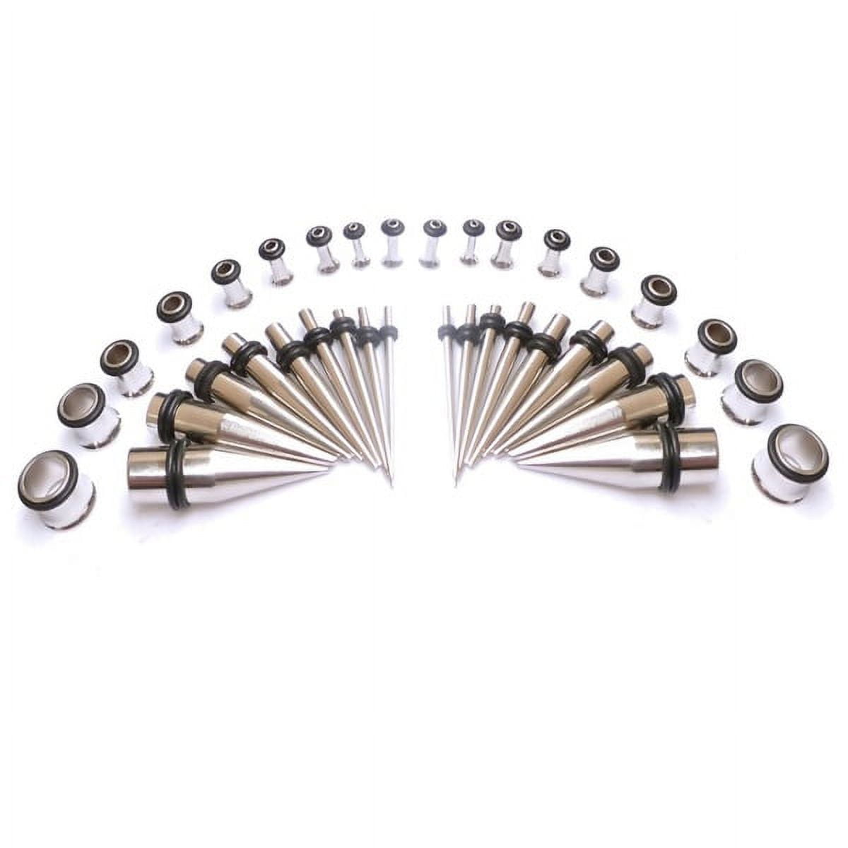 36-Piece Ear Stretching Kit - 316L Surgical Steel Tapers and Tunnels ...