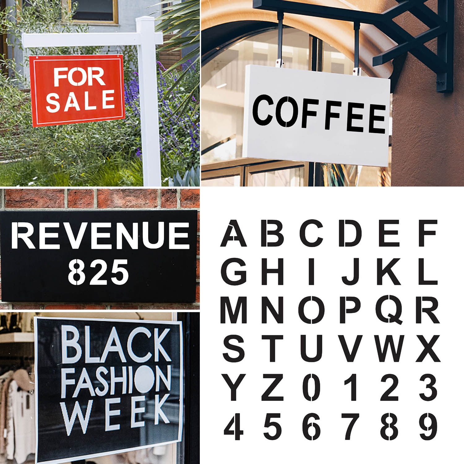 36 Piece English Alphanumeric Diy Hollow Wall Painting Template, Custom ...