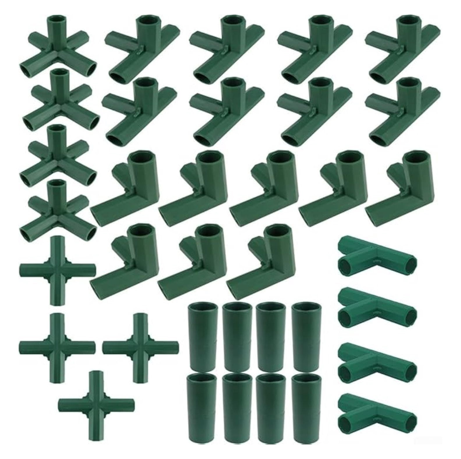 36 Piece Greenhouse Frame Connector Set for 16mm Garden Mounting ...