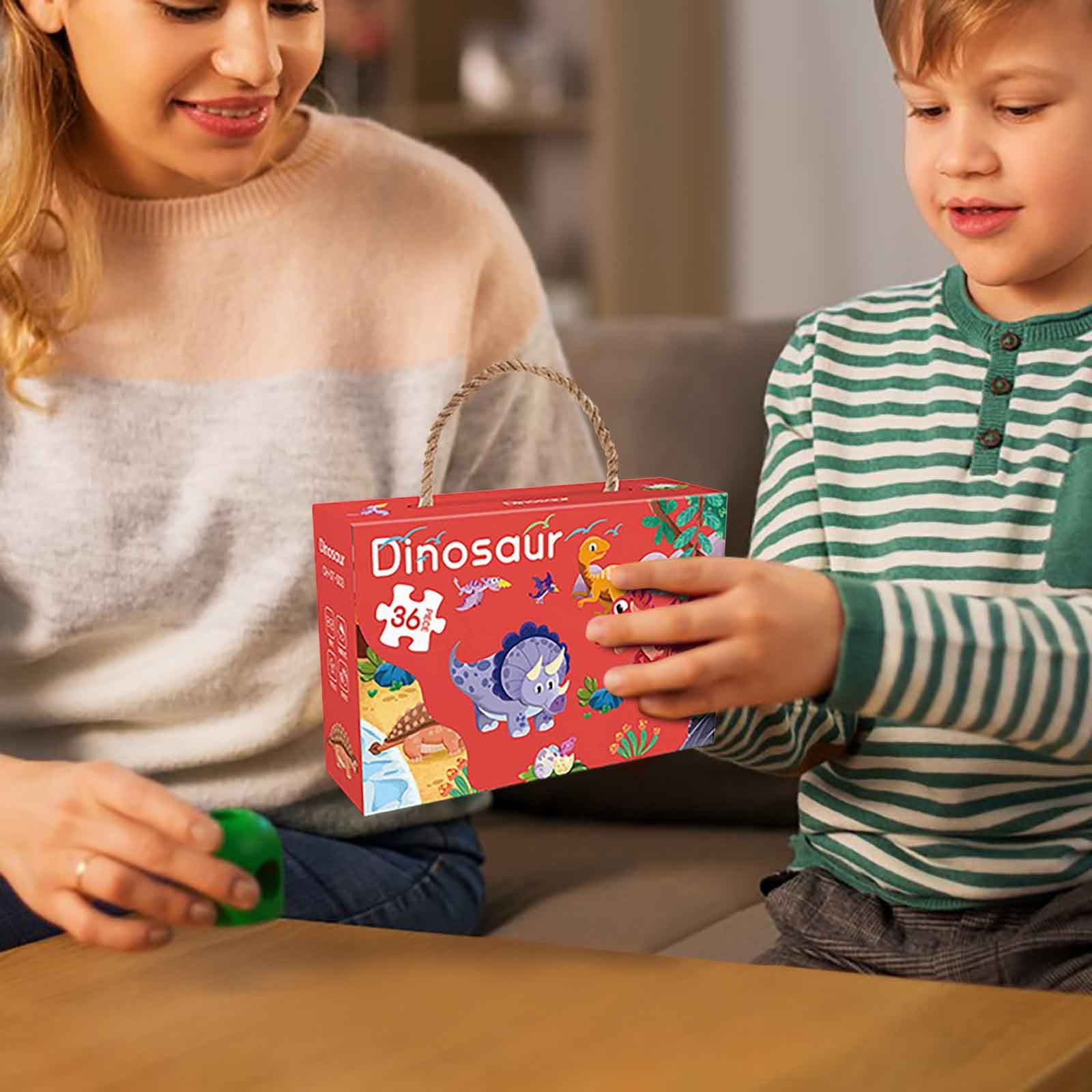 36-Piece Kids Puzzle Set for Learning & Brain Development, Safe Rounded Corners, Travel-Friendly ...