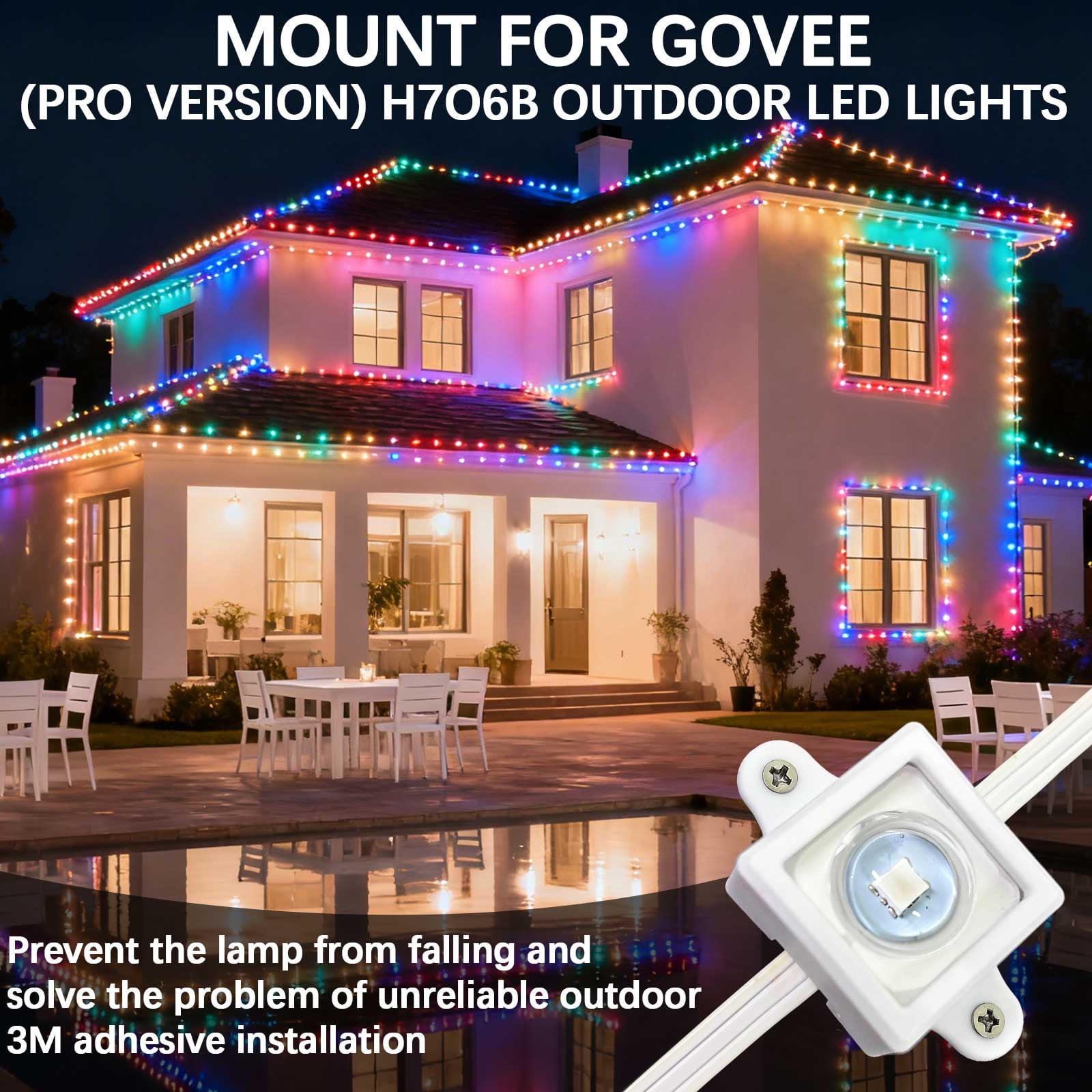 36-Piece LED Light Mounting Bracket Kit for Outdoor Permanent Lights ...