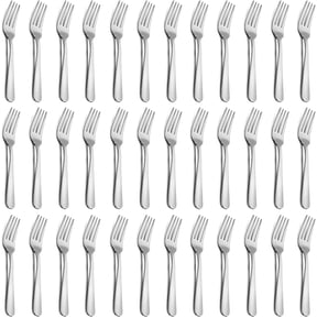 4/3/2/1PCS Stainless Steel Dessert Forks Shiny Rainbow Metal Small Cake ...