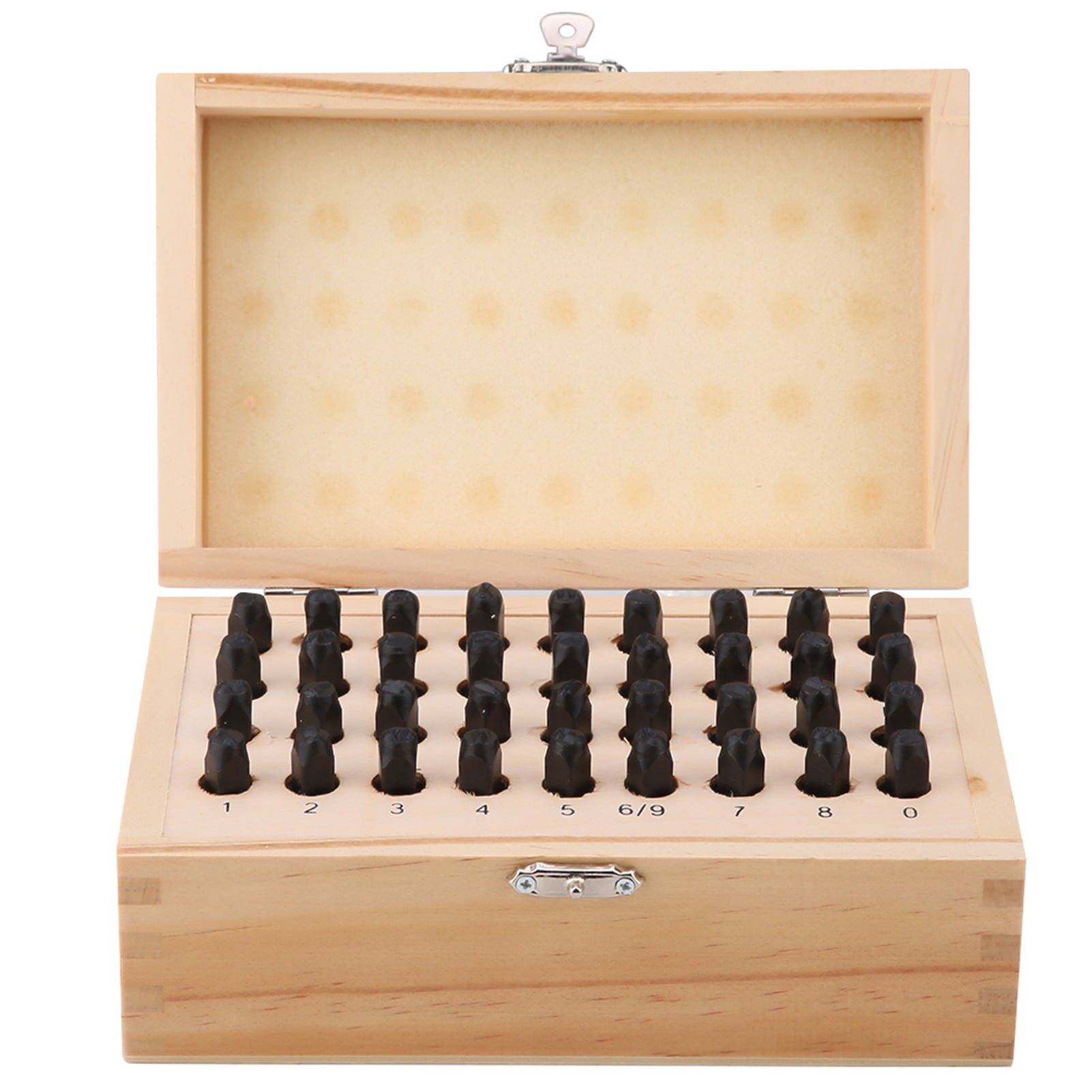 36-Piece Steel Stamp Punch Set, 4mm Alphabet Letter & Number Die Tool ...