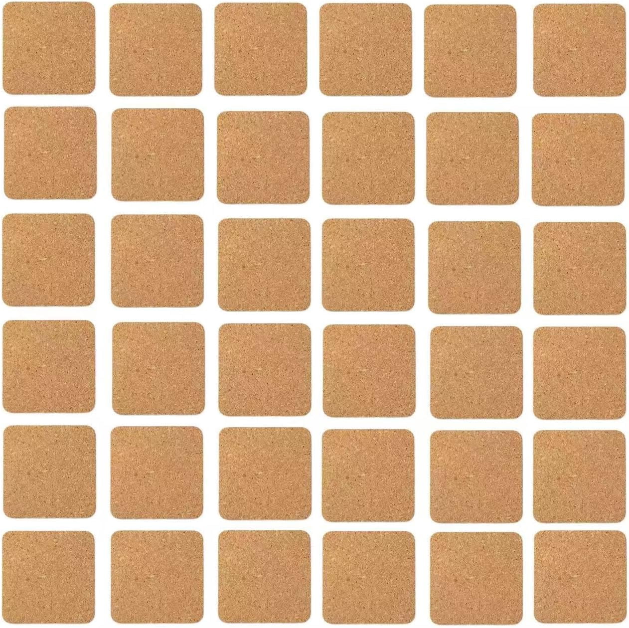 36 Pieces 4" Cork Coasters,Self-Adhesive Sheets,Cork Mats Backing ...