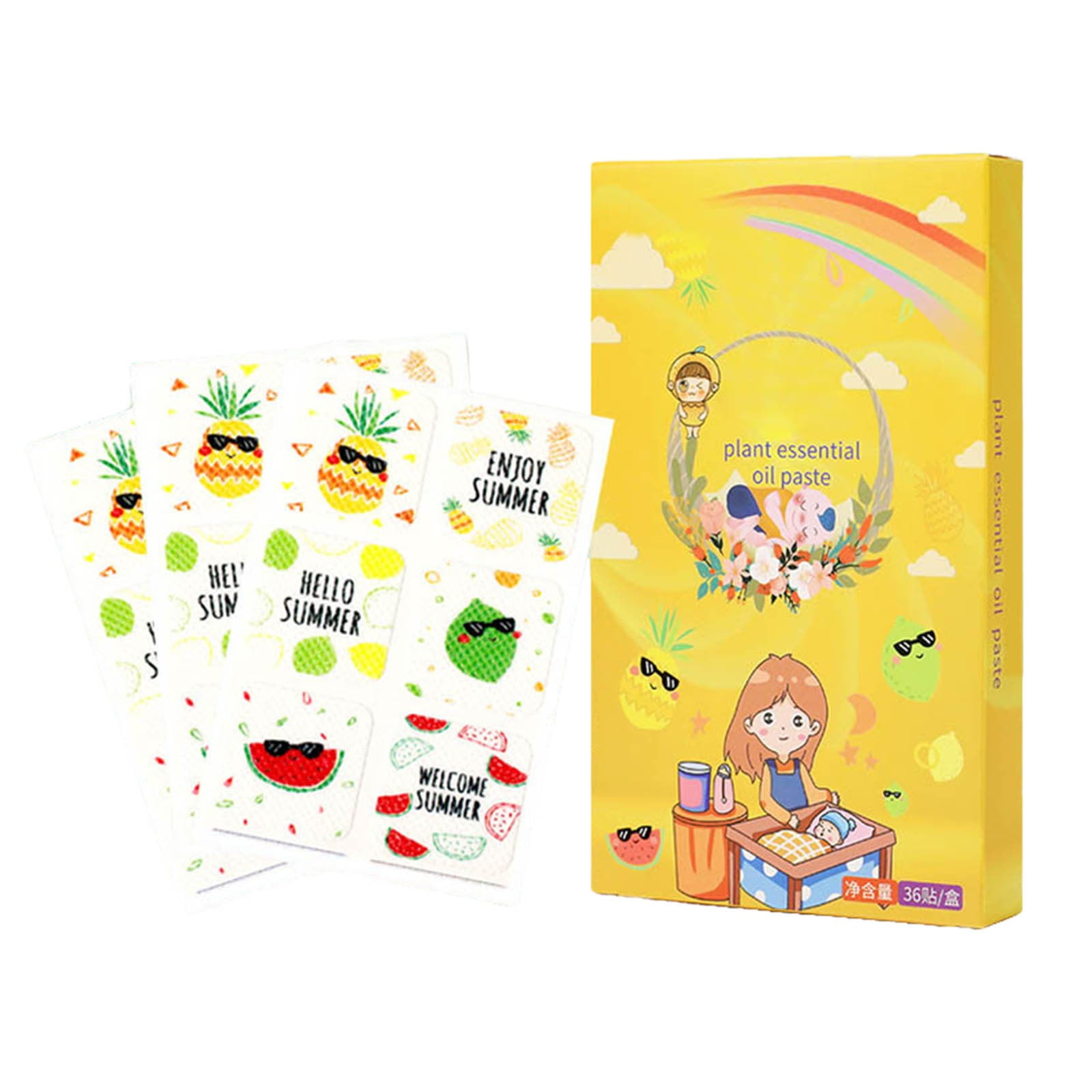 36 Pieces Children's Natural Stickers Patch For Babies Children ...