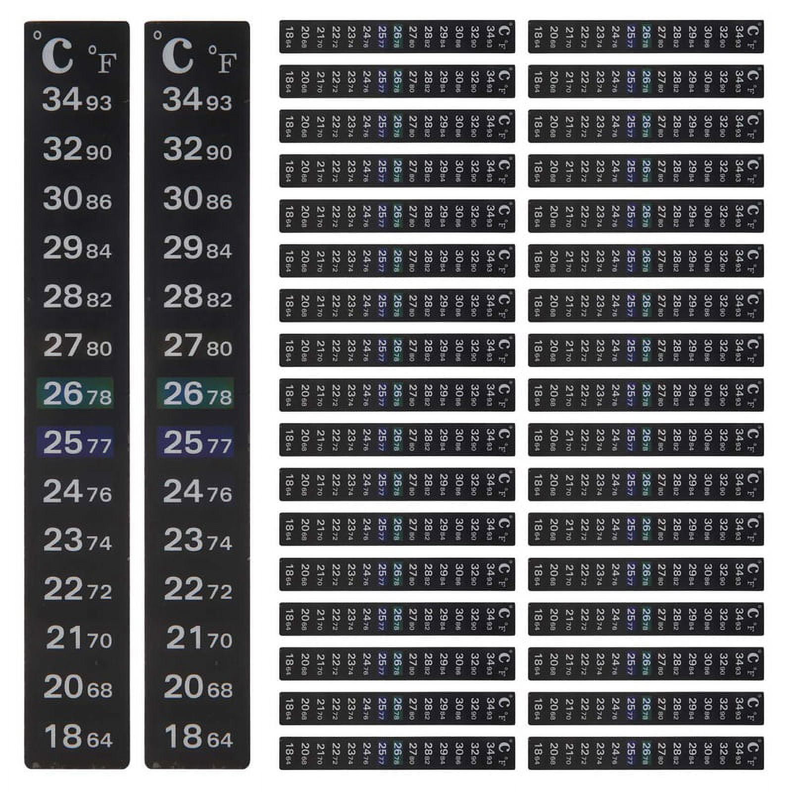 36 Pieces Digital Temperature Sticker Adhesive Thermometer Strip ...