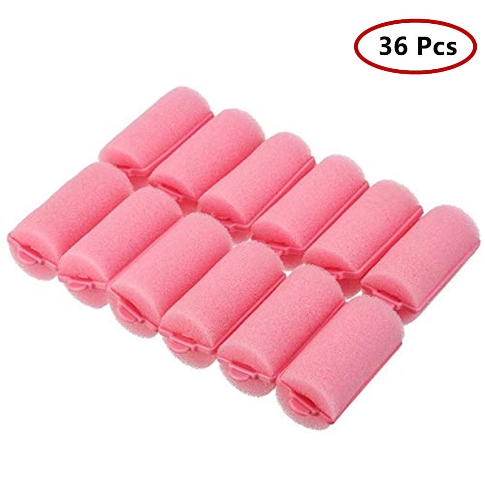 36 Pieces Foam Sponge Hair Rollers, Soft Sleeping Hair Curler Flexible ...