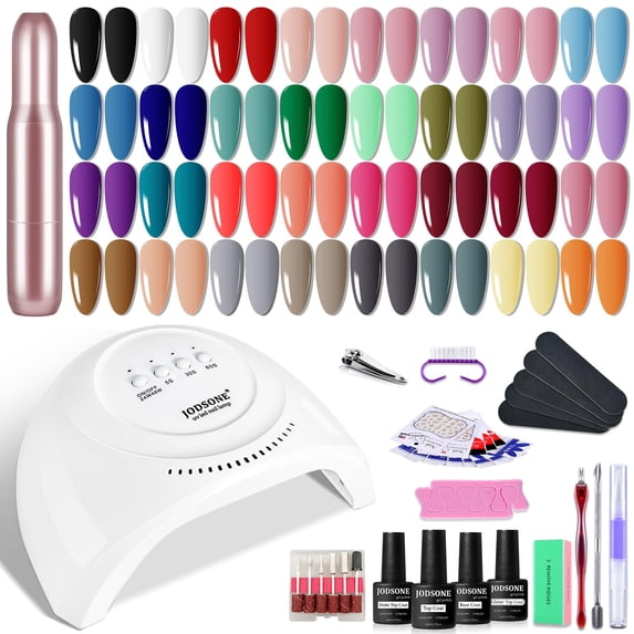 36 Pieces Gel Nail Polish Set U V Light Drill Beginner Glossy Surface ...