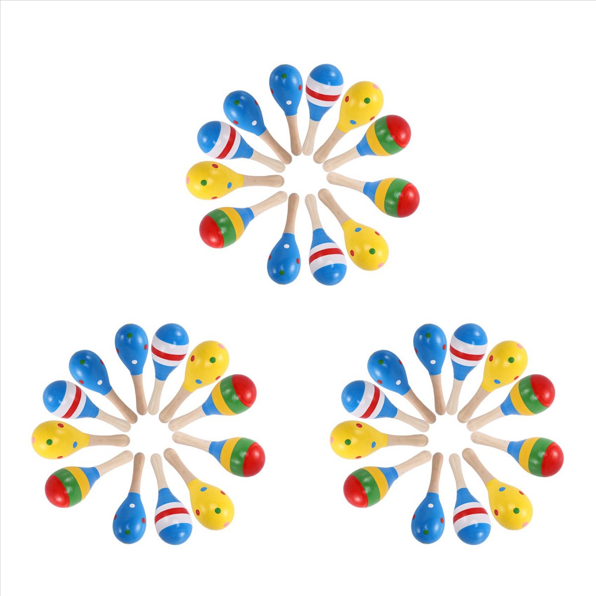 36 Pieces Maracas for Maraca Party Favours Wooden Maracas Colorful Mini ...